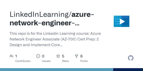 Issues · Linkedinlearningazure Network Engineer Associate Az 700 Cert Prep 2 Design And