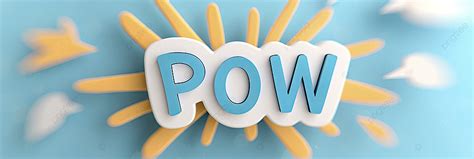 Pow Word Written In The Center Of An Explosion Background Word Pow Written Background Image