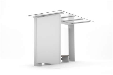 Premium Photo Bus Stop Announcement Mockup Isolated On Soft Color