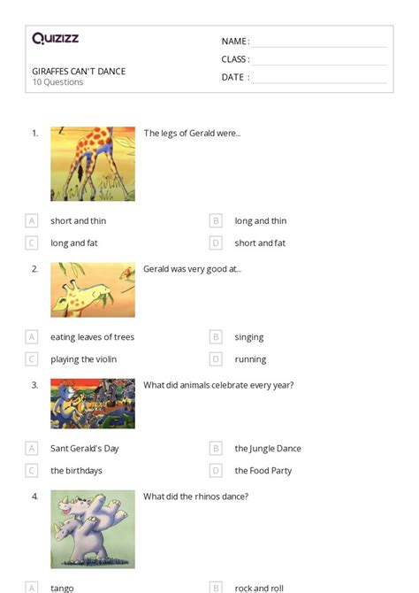 50 Dance Worksheets For 3rd Year On Quizizz Free And Printable