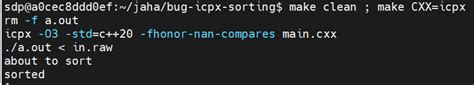 icpx error crash in std sort at o3 intel community