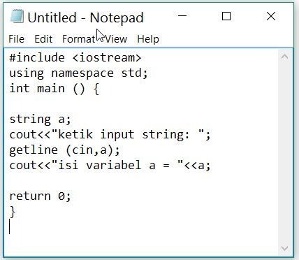 User Input Pada C Niguru Indonesia