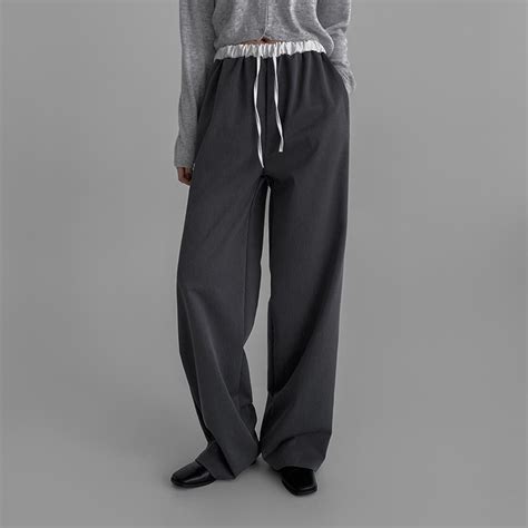 [174]키큰여자바지vol 708 배색밴딩슬랙스 키큰여자 아름다운174