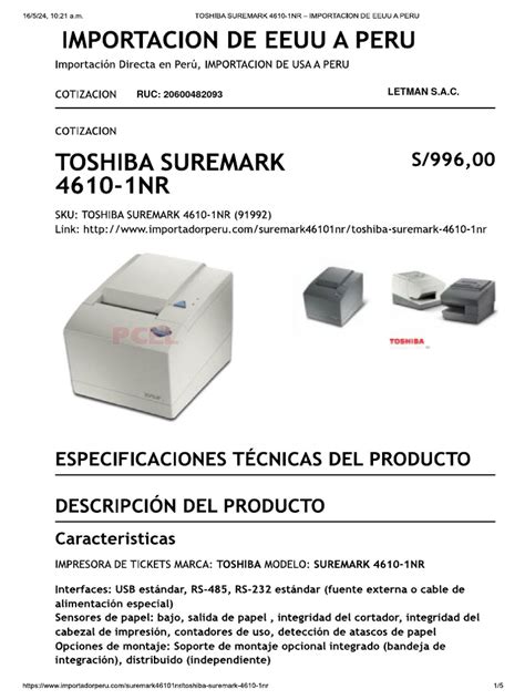 Toshiba Suremark 4610 1nr 1 Pdf