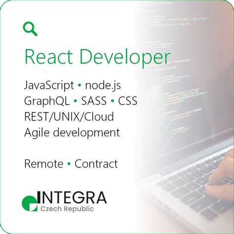 Diana Dvorakova On Linkedin Integracz Reactdeveloper React Developer Remote