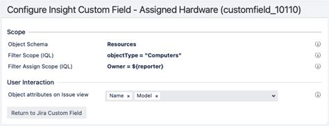 Read Only Insight Custom Field Jira Service Management Data Center