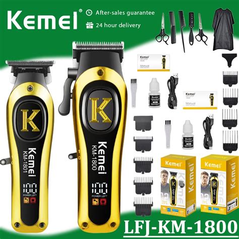 Kemei Original Km 1800km 1801 Complete Hair Clipper Set Professional