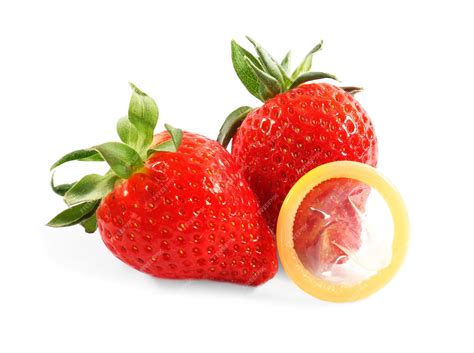 Premium Photo Strawberries With Condom On White Background Sex Concept Premium Photo Strawberries With Condom On White Background Sex Concept