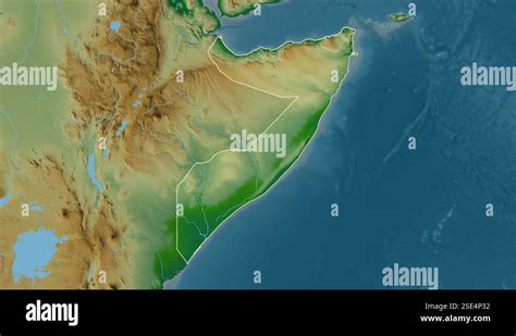 Somalia Map Zoom Regions Physical Stock Video Footage Alamy