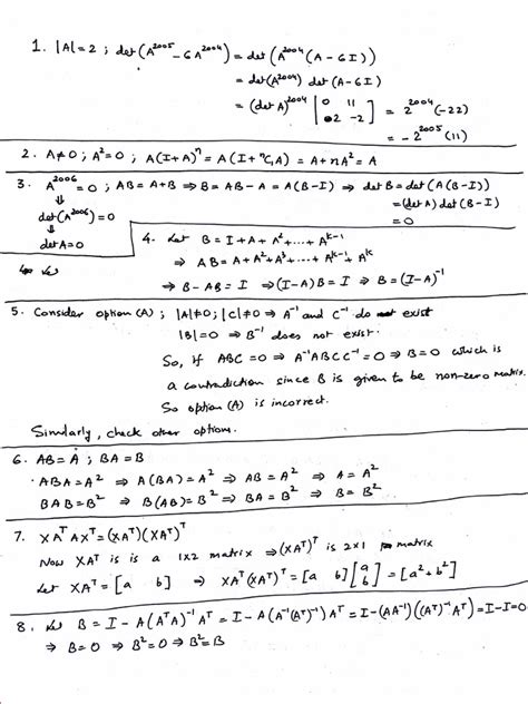 Matrices Questions Pdf