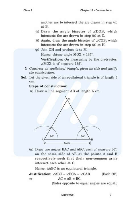 Ncert Solutions For Class 9 Maths Chapter 11 Constructions Mathongo