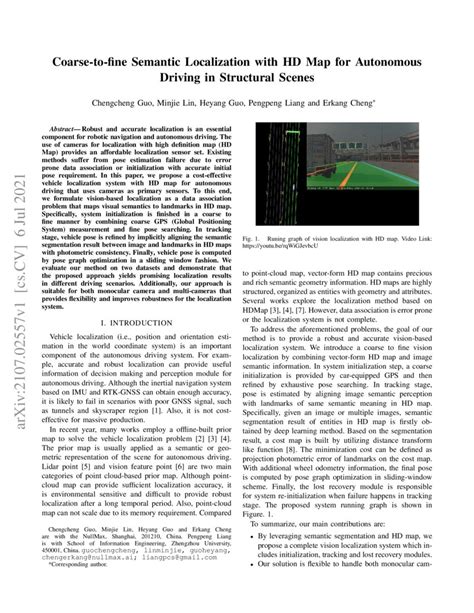 Coarse To Fine Semantic Localization With HD Map For Autonomous Driving In Structural Scenes