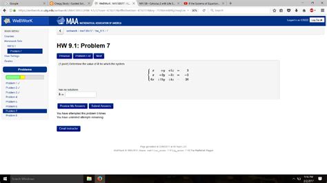 Solved Determine The Value Of K For Which The System {x Y