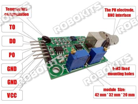 Combo PH Electrode Probe PH Value Detection Sensor Module V DC Arduino Compatible Economy