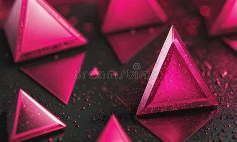 A Pink Triangle Is The Only One Standing On A Black Background Stock Illustration