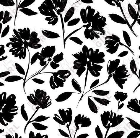 Sylvester Flowers Pattern Waterslide Decal Silkscreen Black Etsy
