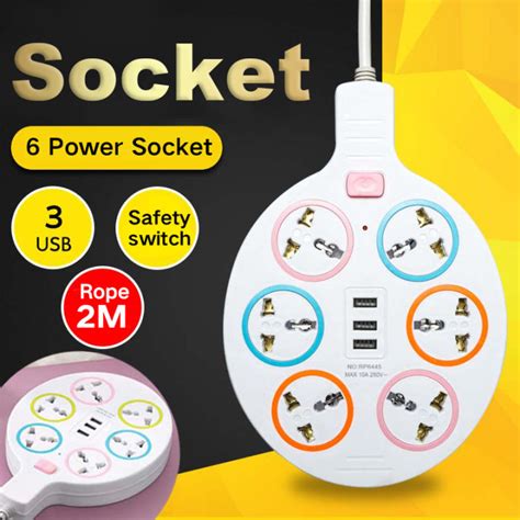 100 Original Multifunction Socket Plug Power Strip Round Multiple Sockets Universal Socket With
