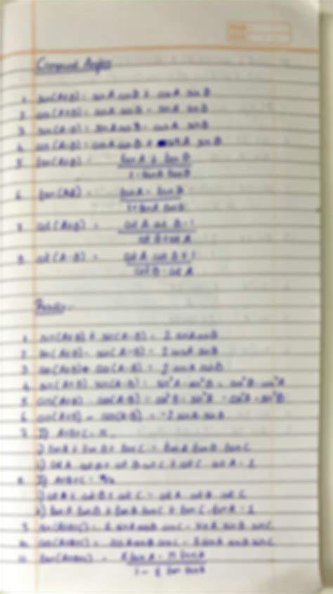 SOLUTION Trigonometry Cheatsheet Studypool