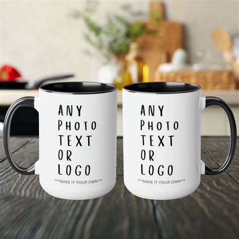 Custom Design Mug With Any Photo Text Or Logo Create Your Own Mug