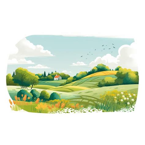 Premium Vector Summer Landscape Vector
