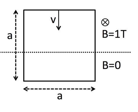 Solved A Vertical Square Loop Of Wire With Sides A Cm Is Chegg