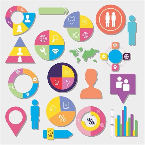 Premium Vector Colorful Charts For Infographic