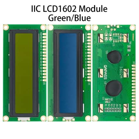 iic character lcd1602 module interface adapter lcd display blue green