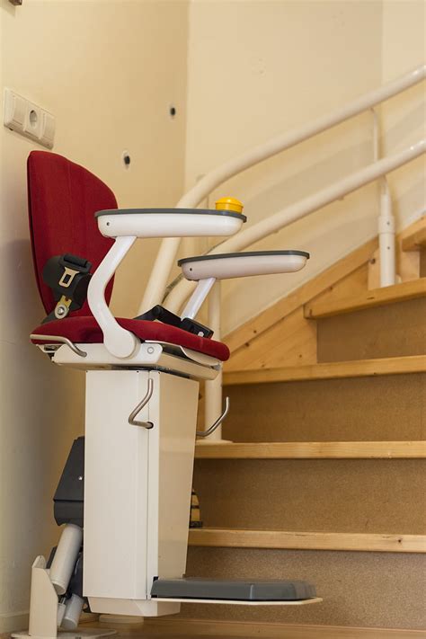 Royalty-Free photo: White and red stair lift chair | PickPik