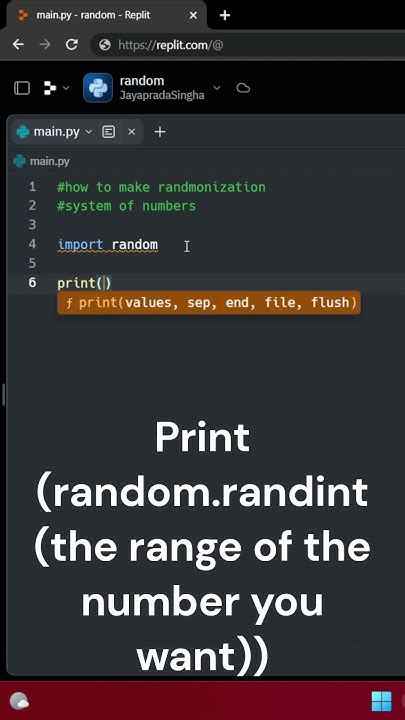 Randomization System In Python Randomrandit Shrots Coding Python Trending Pythoncoding