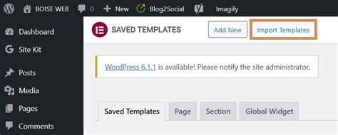 How To Import And Export Wordpress Websites Using Elementor Boise Web