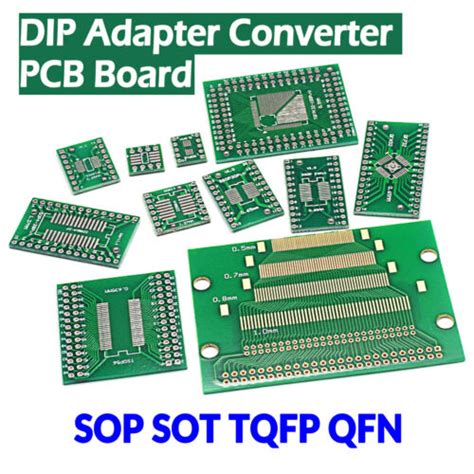 Sop Sot Tqfp Qfn To Dip Adapter Converter Pcb Board Multiple Pitch 05