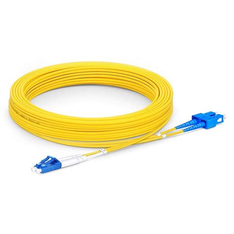 20m656피트 9125 Os2 Lc Sc 싱글모드 듀플렉스 광섬유 패치 케이블
