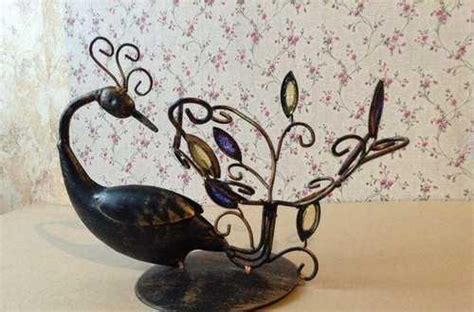 Подсвечник кованная Жар птица цветное стекло Festima Ru Мониторинг объявлений