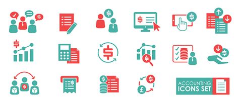회계 아이콘 집합입니다 대차 대조표 아이콘 재무보고 예산 명세서 수익 교환 통화 단색 아이콘 컬렉션입니다 개발에 대한 스톡 벡터 아트 및 기타 이미지 Istock
