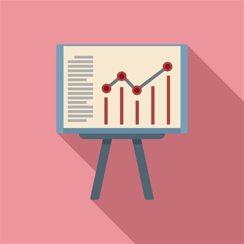 Premium Vector Internship Banner Graph Icon Flat Illustration Of