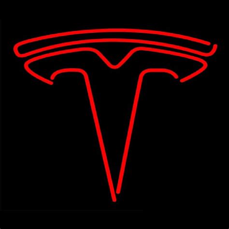 Red Tesla Logo Neon Sign ️ ®