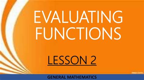 Evaluating Functions Pptx