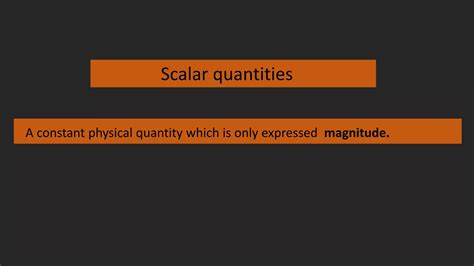 Scalar And Vector Quantity Explained Ppt