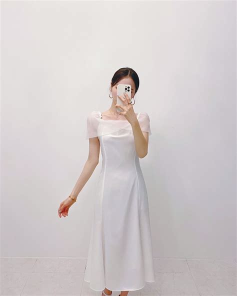 시엘로 셀프웨딩 피로연 오간자 오프숄더 투웨이 실키 원피스