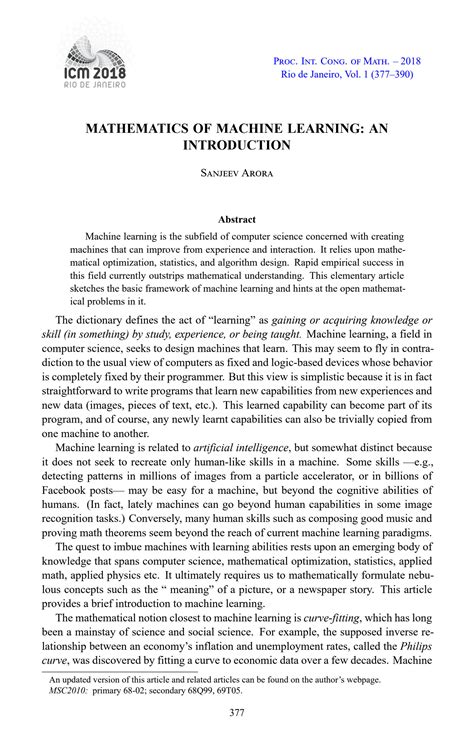 SOLUTION Mathematics Of Machine Learning An Introduction Studypool