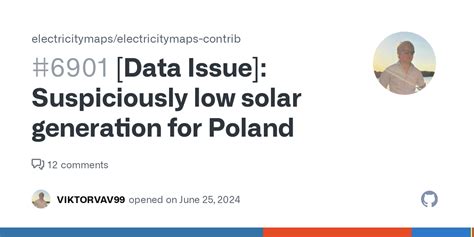 Data Issue Suspiciously Low Solar Generation For Poland · Issue