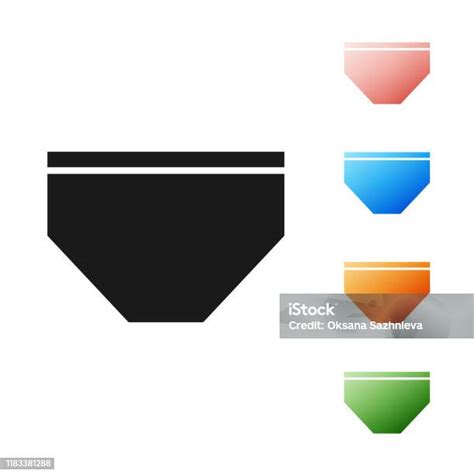 흰색 배경에 격리 된 검은 색 수영 트렁크 아이콘입니다 다채로운 아이콘을 설정합니다 벡터 일러스트레이션 개념에 대한 스톡 벡터 아트 및 기타 이미지 Istock