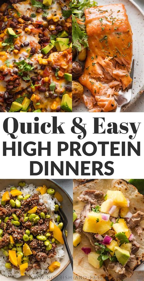 Quick And Easy High Protein Dinners Nourish And Fete