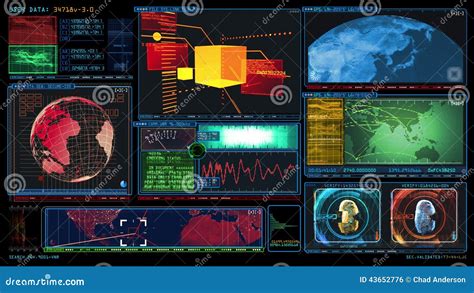 Technology Interface Computer Data Screen GUI Stock Footage Video Of Interfacing Encryption