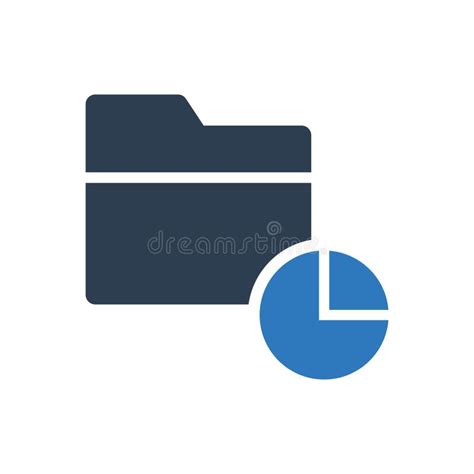 Folder Pie Chart Icon Folder Graph Report Icon Stock Illustration Illustration Of Chart