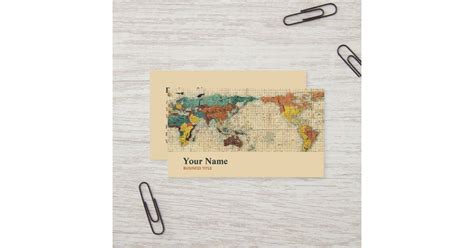 Scientists Geographers Geoscientists World Map Bus Business Card Zazzle