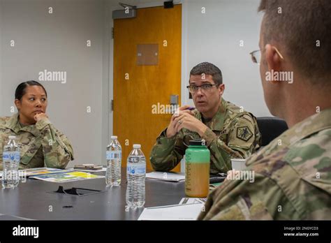 The Adjutant General Of The Us Army Bg Gregory Johnson Meets With