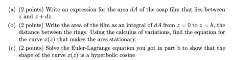 Solved 2 The Calculus Of Variations Is A Useful