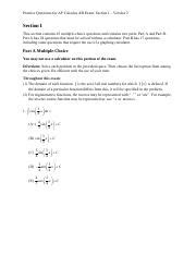 Practice Questions For AP Calculus AB Exam Course Hero