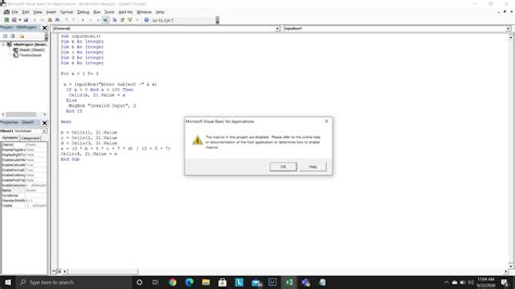 Unable To Enable Macros In Project Microsoft Community Hub